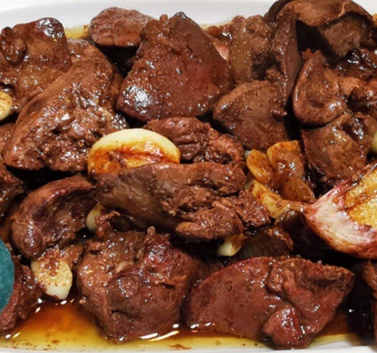 receta de higado de pollo - Recetas de Guisados